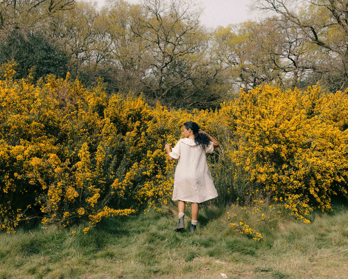 100 % Linen Flower Dress – Lemuel MC